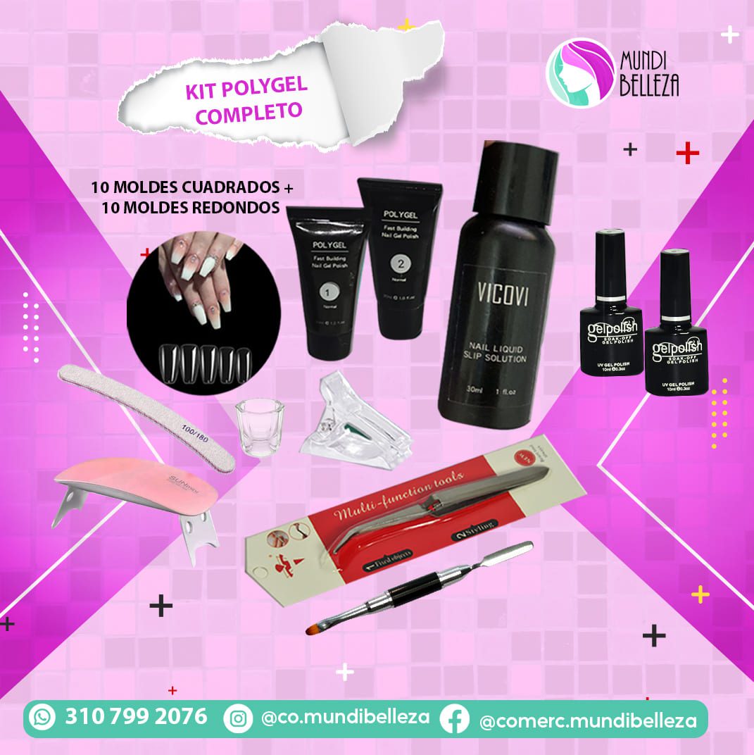 Kit completo para polygel – Mundibelleza
